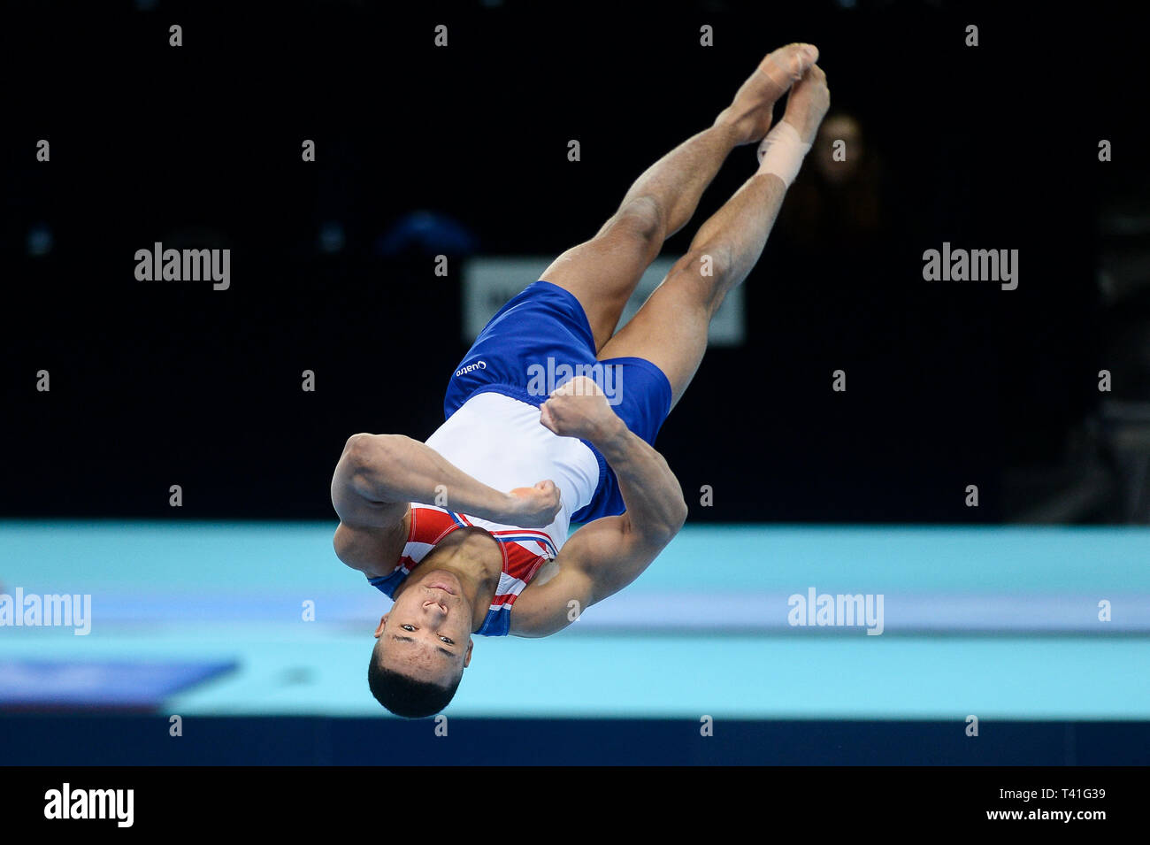 Joe Fraser from Great Britain seen in action on the floor during Men's ...