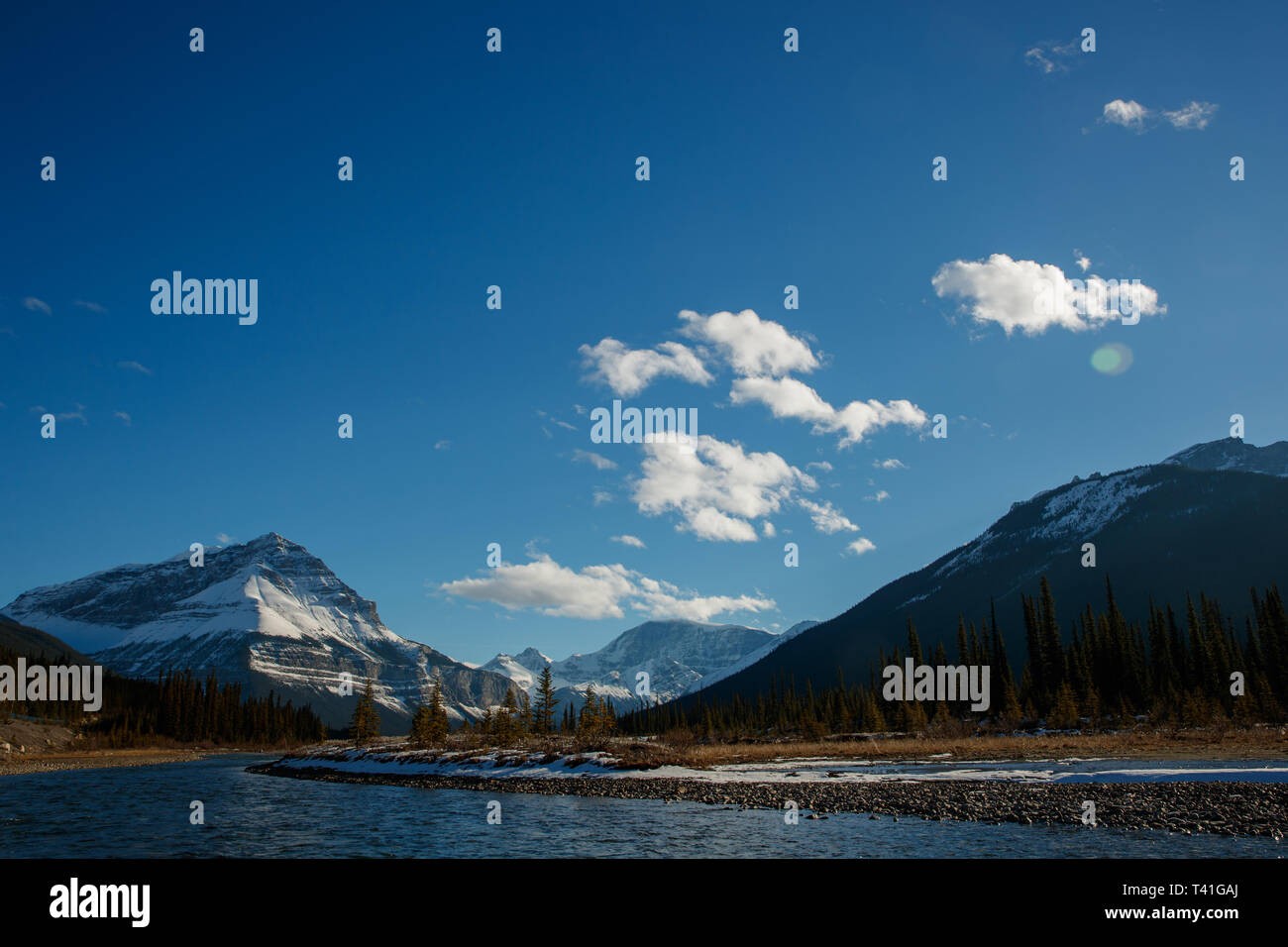 Tangle Ridge and Peak along Icefields Parkway in Alberta, Canada Stock ...