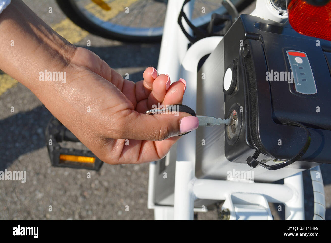 Bike powered charger hi-res stock photography and images - Alamy