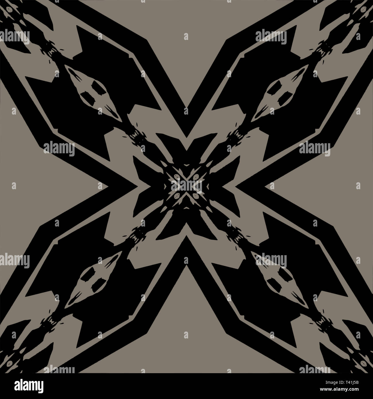 Pattern tile, ornate geometric pattern and two-tone abstract background ...