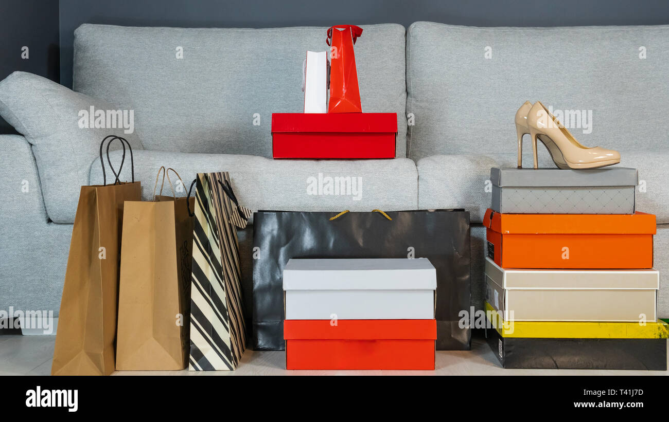 Footwear boxes hi-res stock photography and images - Alamy
