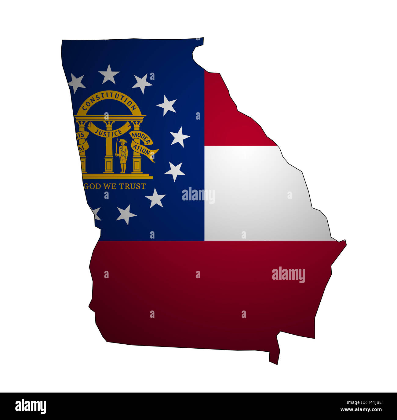 Political map of georgia Cut Out Stock Images & Pictures - Alamy