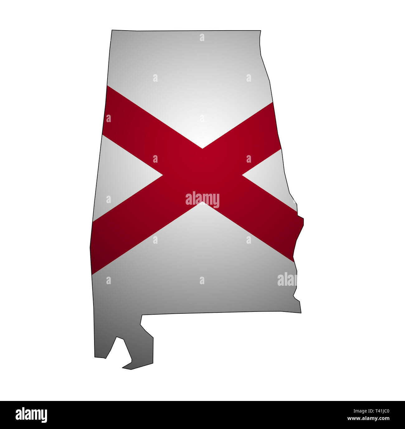 Political map of alabama Cut Out Stock Images & Pictures - Alamy