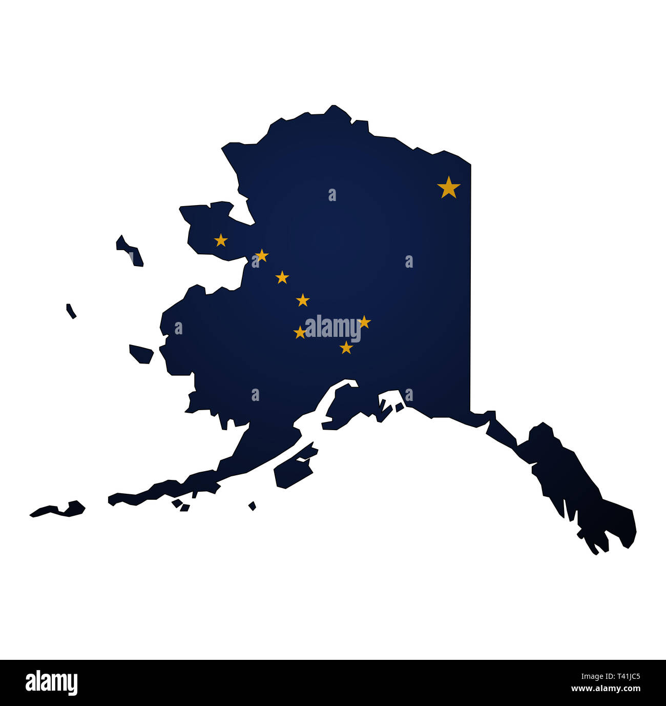 Alaska administrative map isolated hi-res stock photography and images ...
