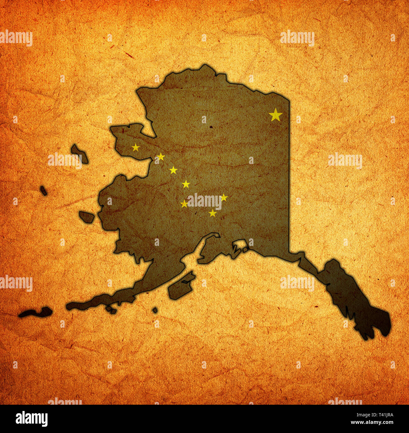 territory of alaska state isolated from other states of USA Stock Photo ...