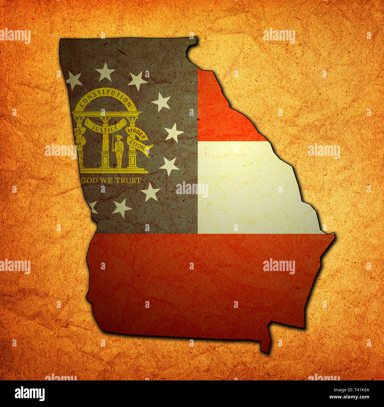 territory of Georgia state isolated from other states of USA Stock ...