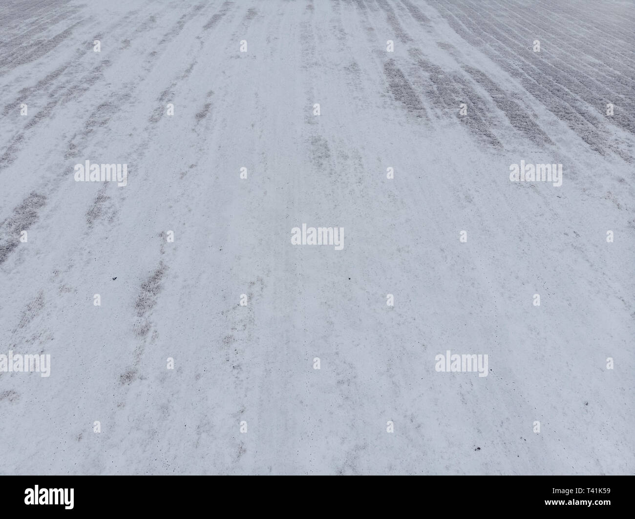 Drone flight above frozen field hi-res stock photography and images - Alamy