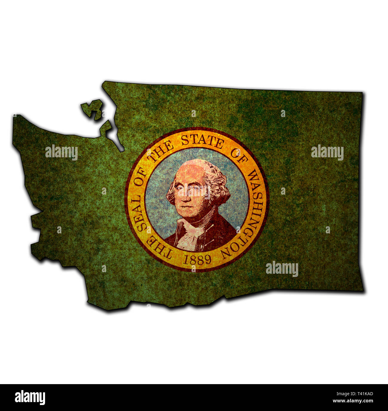 Political map of washington state Cut Out Stock Images & Pictures - Alamy