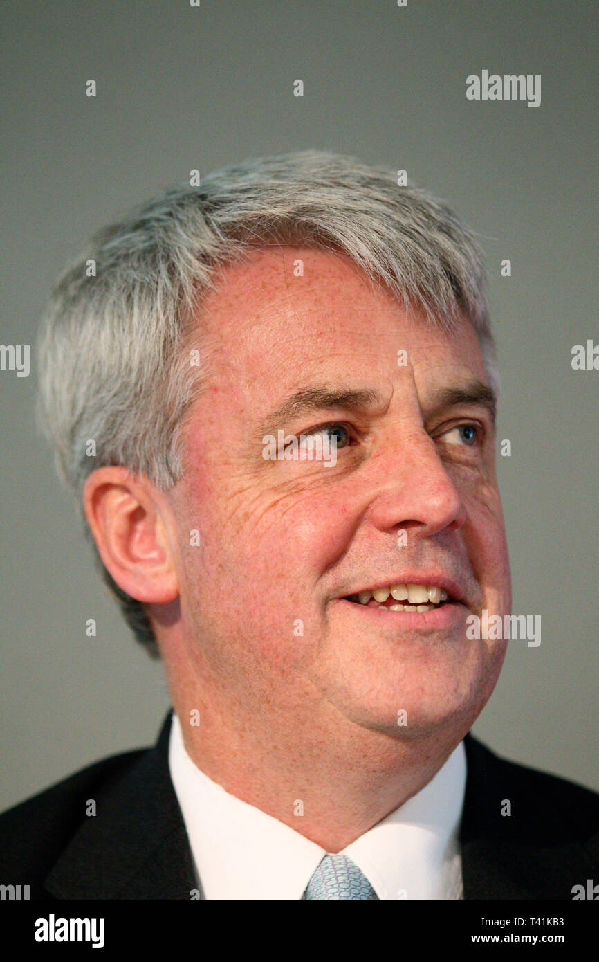 Andrew Lansley MP giving a speech on NHS reforms. London. 26 October ...