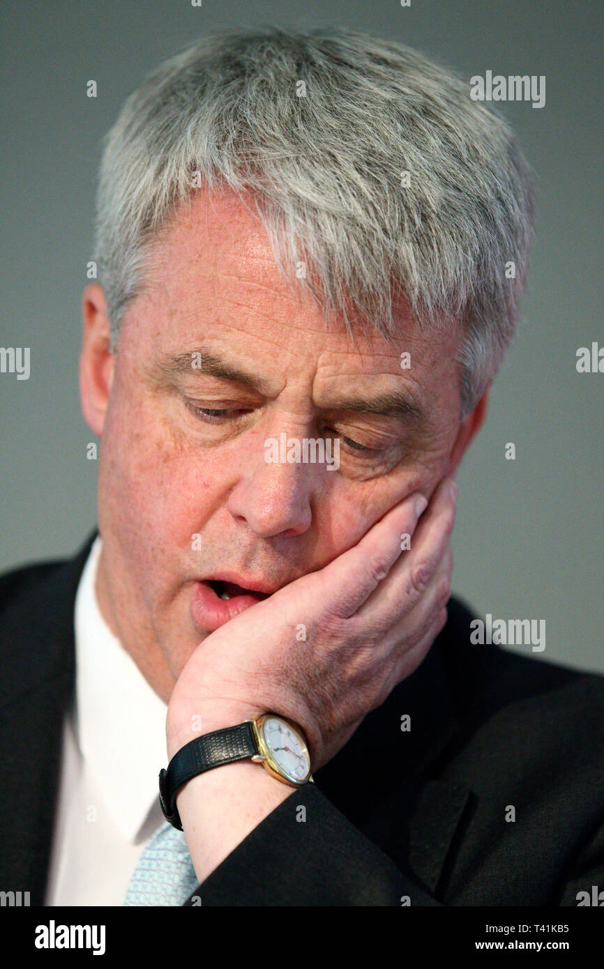 Andrew Lansley MP giving a speech on NHS reforms. London. 26 October ...