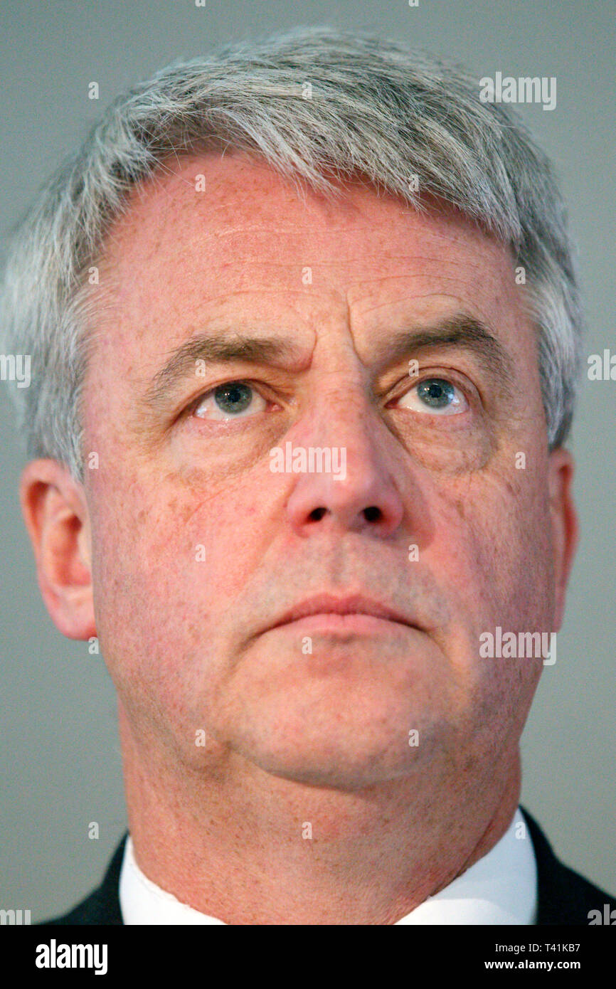 Andrew Lansley MP giving a speech on NHS reforms. London. 26 October ...