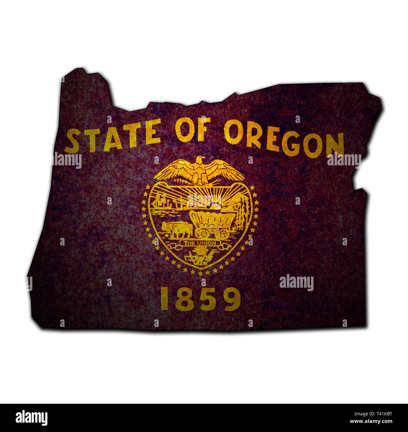 Map oregon area Cut Out Stock Images & Pictures - Alamy