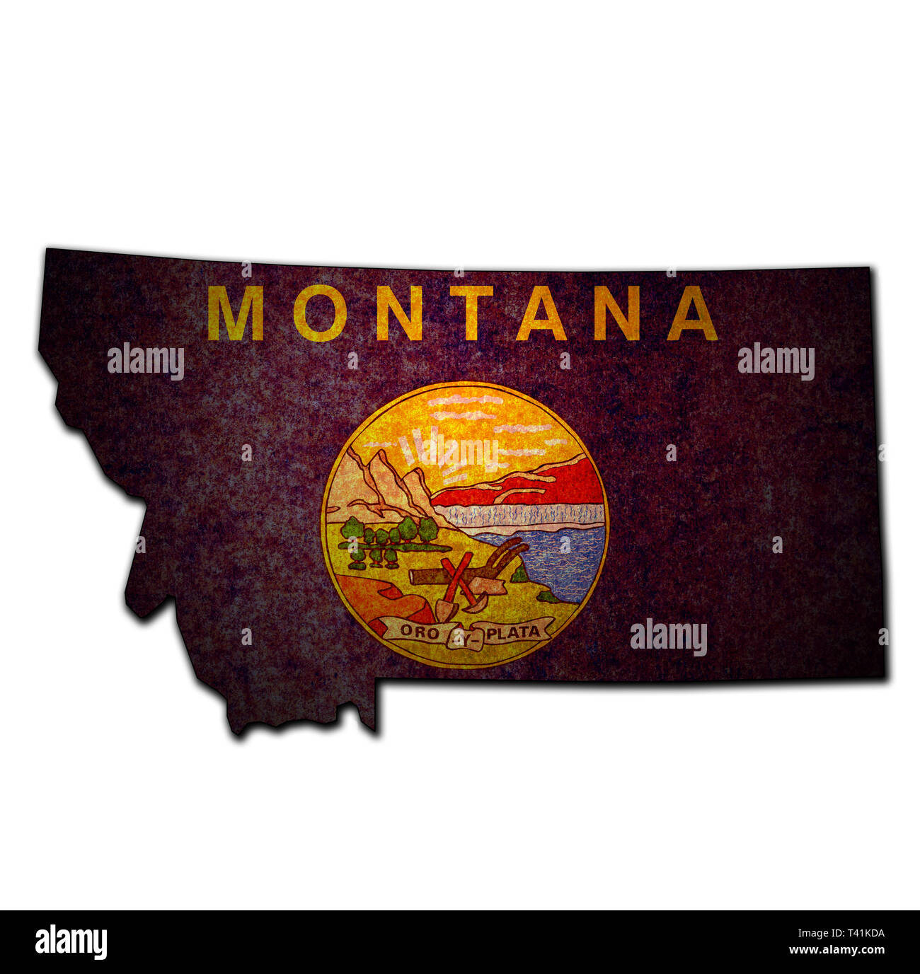 United america map montana territory hi-res stock photography and ...