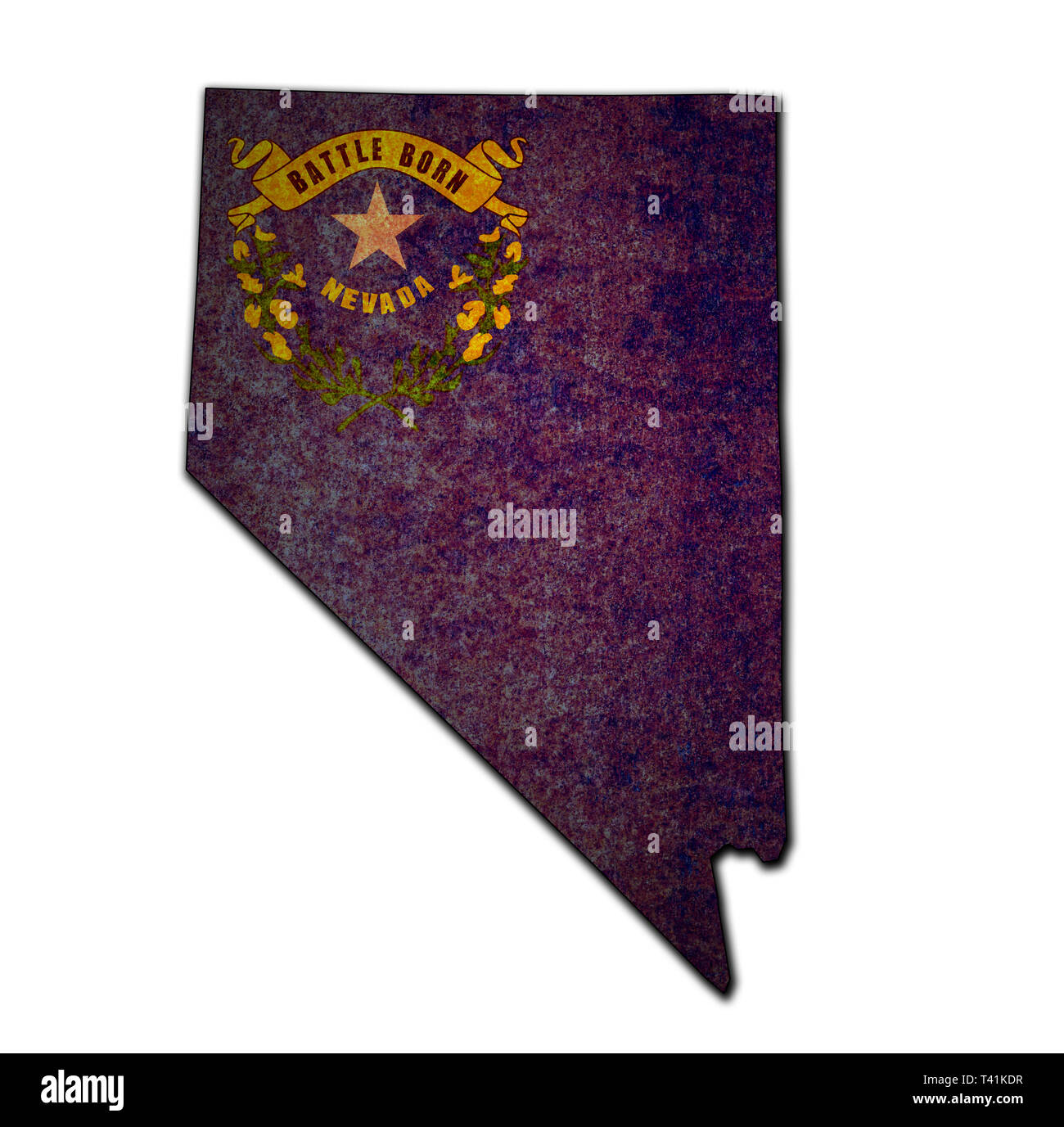 Political map of nevada Cut Out Stock Images & Pictures - Alamy