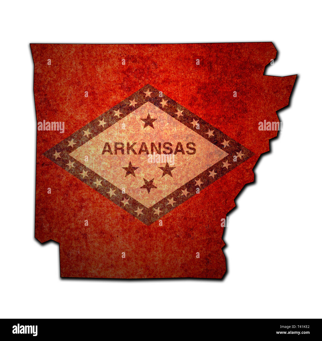 territory of Arkansas state isolated from other states of USA Stock ...