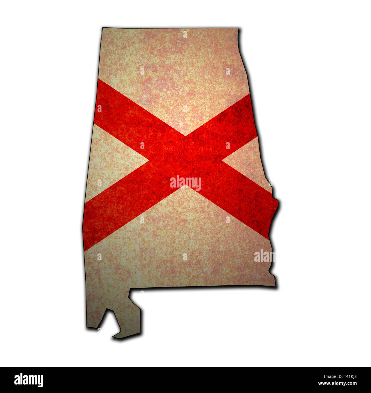 territory of Alabama state isolated from other states of USA Stock ...