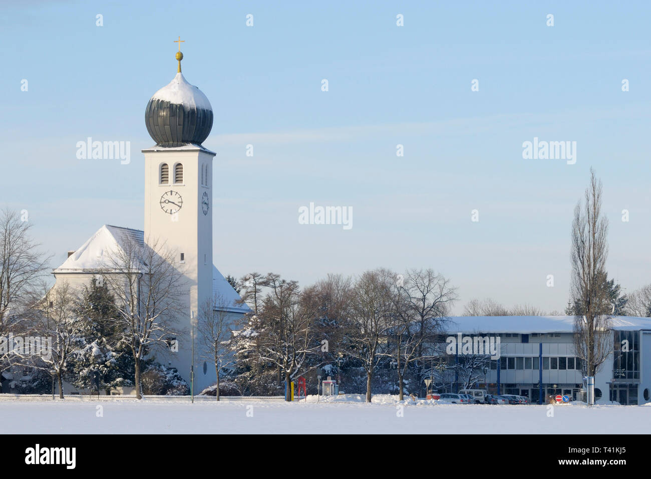 Catholic church of village Vaterstetten, district Ebersberg, Bavaria ...