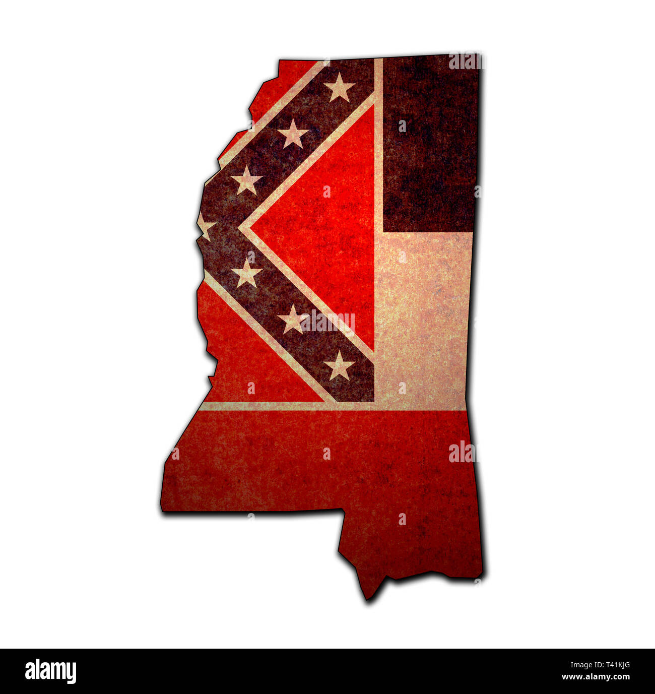 Political map of mississippi Cut Out Stock Images & Pictures - Alamy