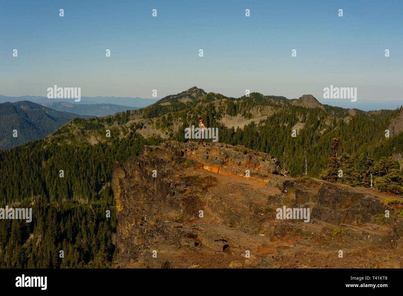 Female Hiker portrait in alpine mountain Stock Photo - Alamy
