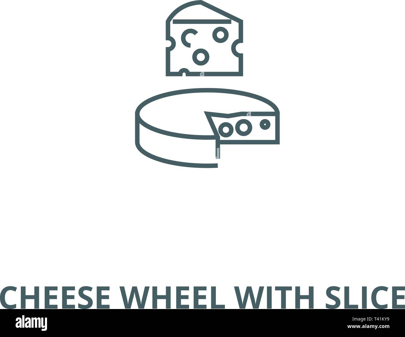 Vector outline sliced cheese circle hi-res stock photography and images ...