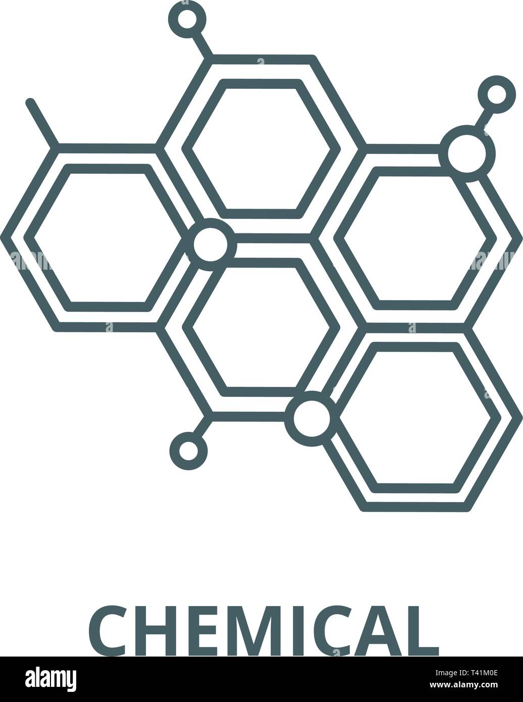 Chemical line icon, vector. Chemical outline sign, concept symbol, flat ... Chemical line icon, vector. Chemical outline sign, concept symbol, flat ...