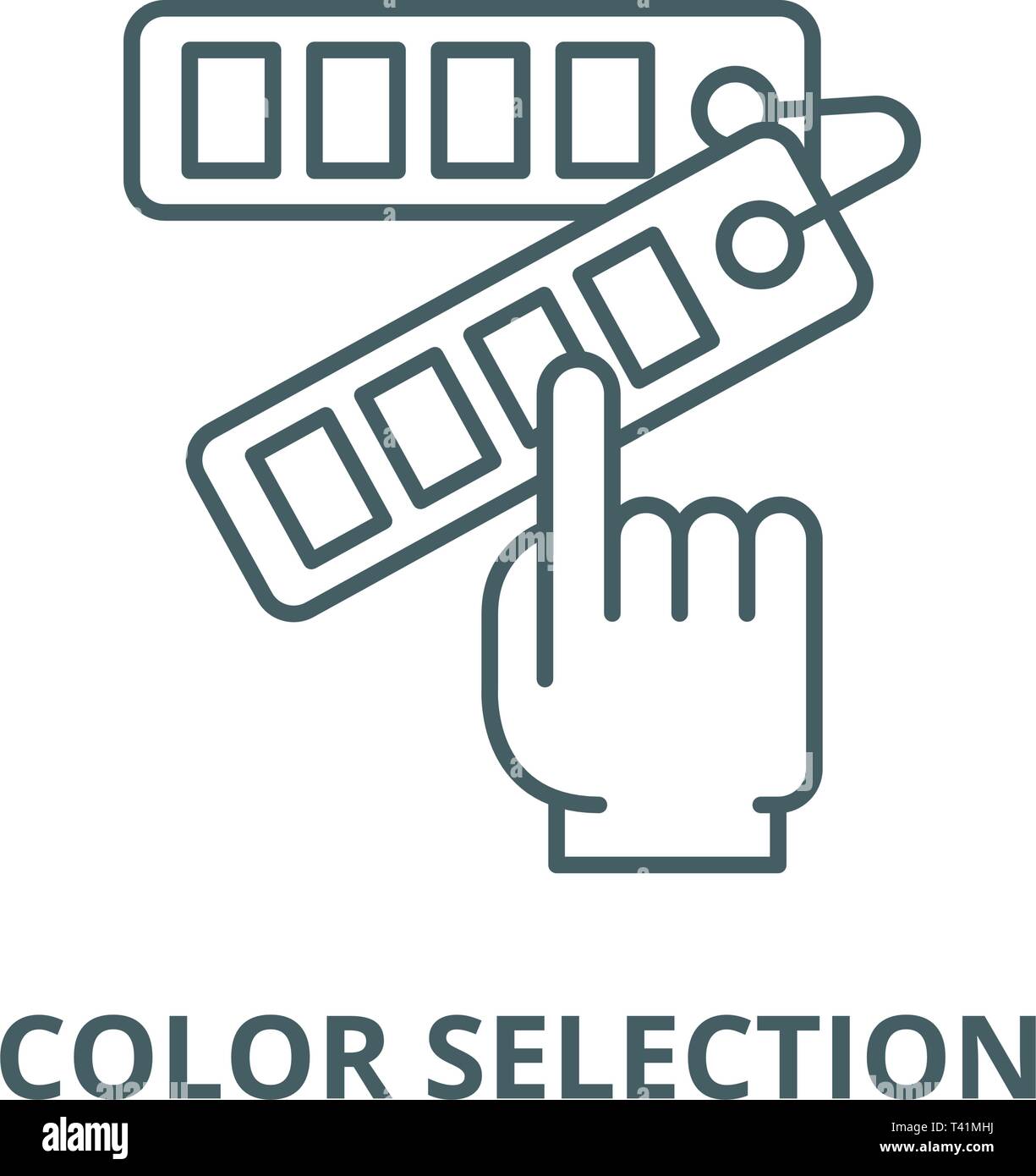 Color selection line icon, vector. Color selection outline sign ...