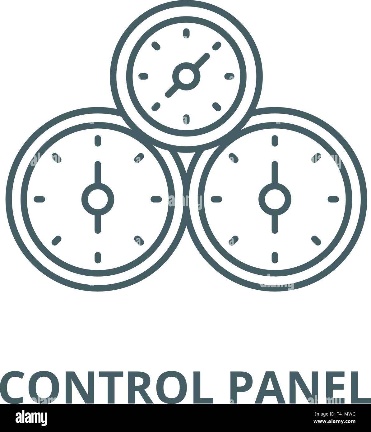 Control panel line icon, vector. Control panel outline sign, concept symbol, flat illustration ...