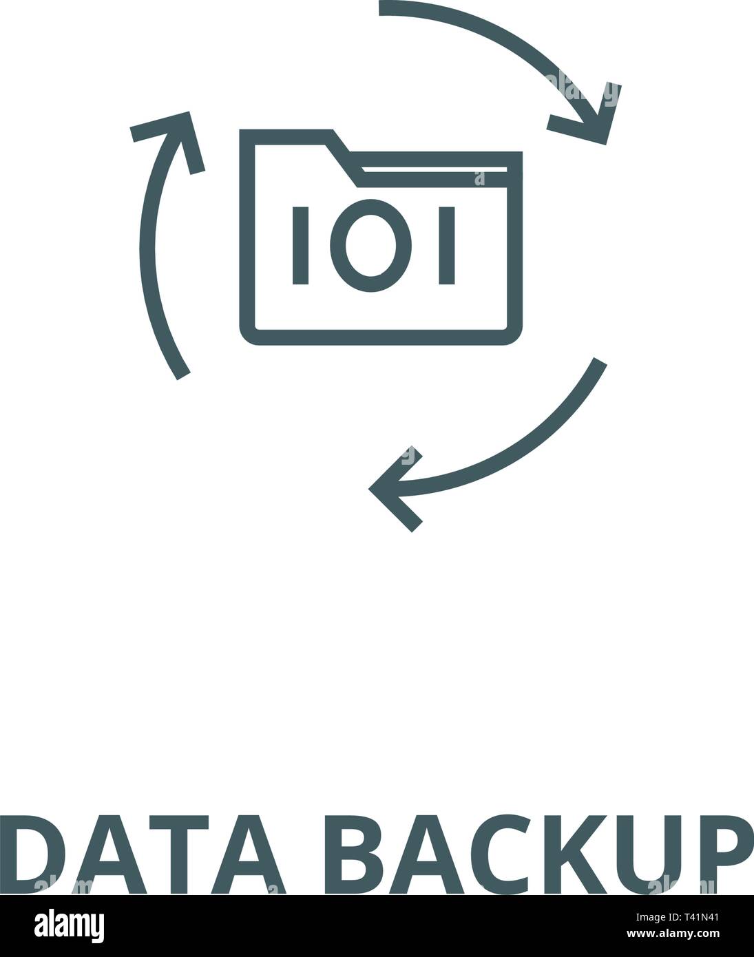 Data backup line icon, vector. Data backup outline sign, concept symbol, flat illustration Stock ...
