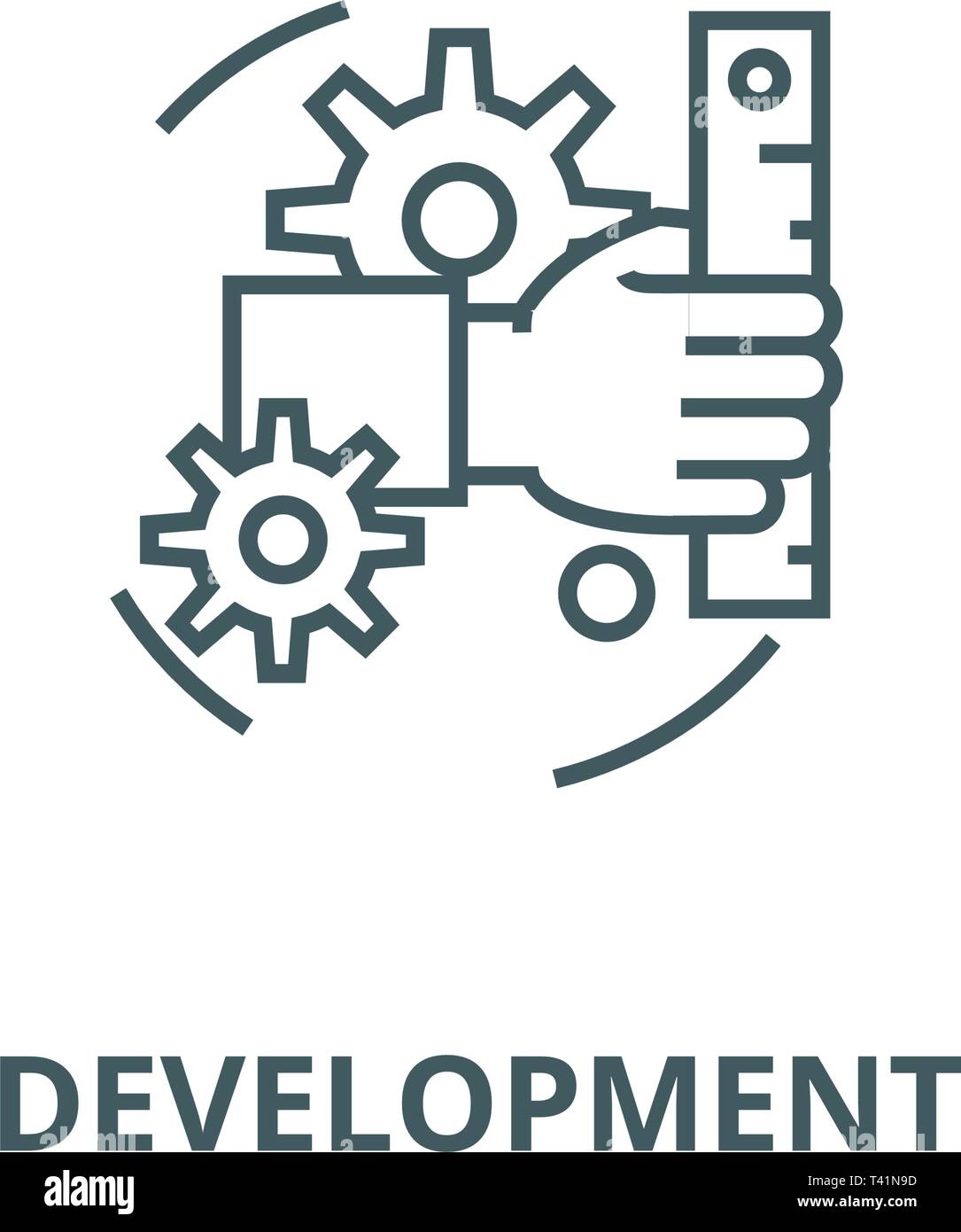 Development line icon, vector. Development outline sign, concept symbol ... Development line icon, vector. Development outline sign, concept symbol ...