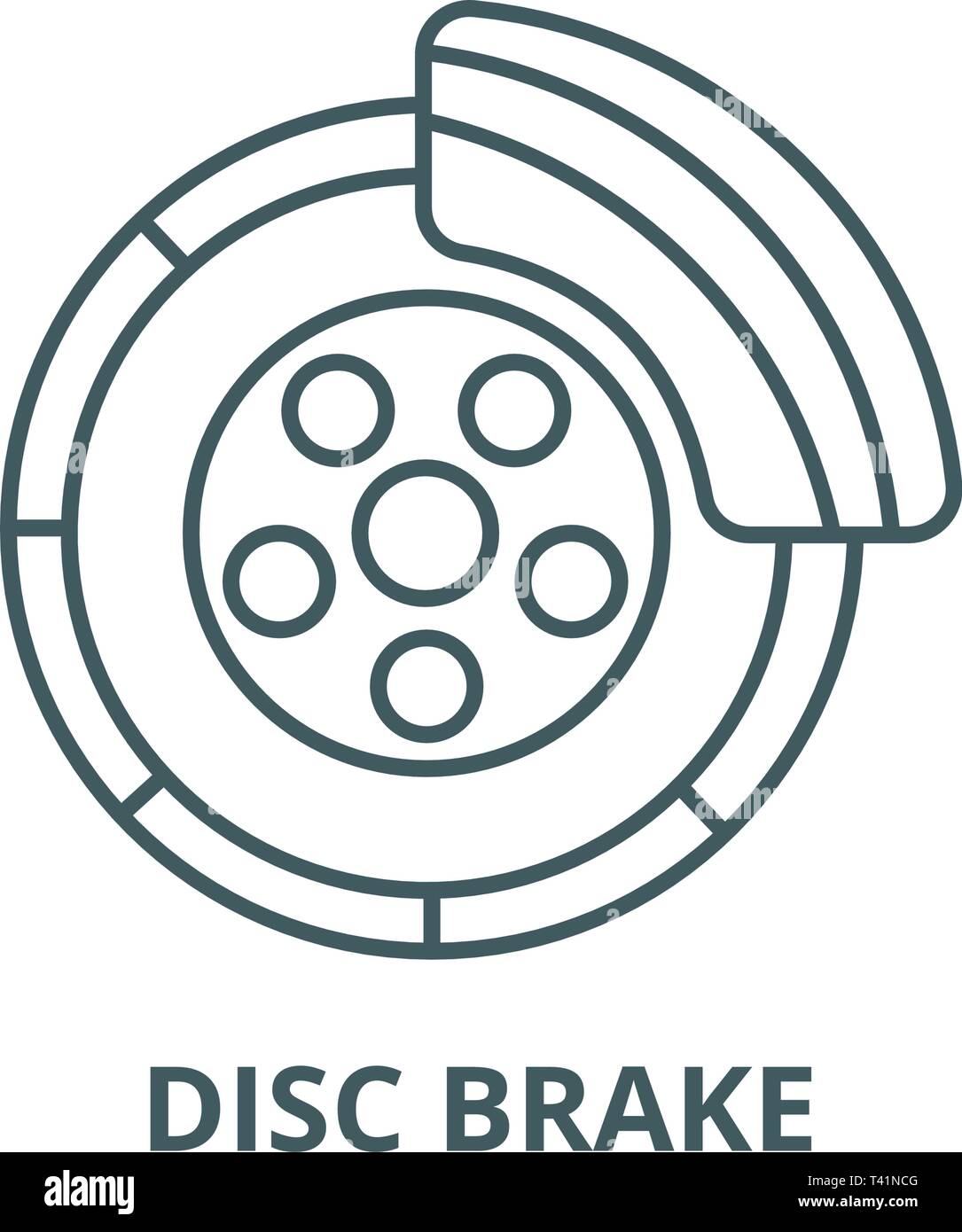 Disc brake,car service line icon, vector. Disc brake,car service ...
