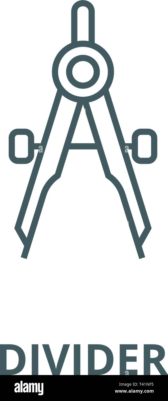 Divider line icon, vector. Divider outline sign, concept symbol, flat ...