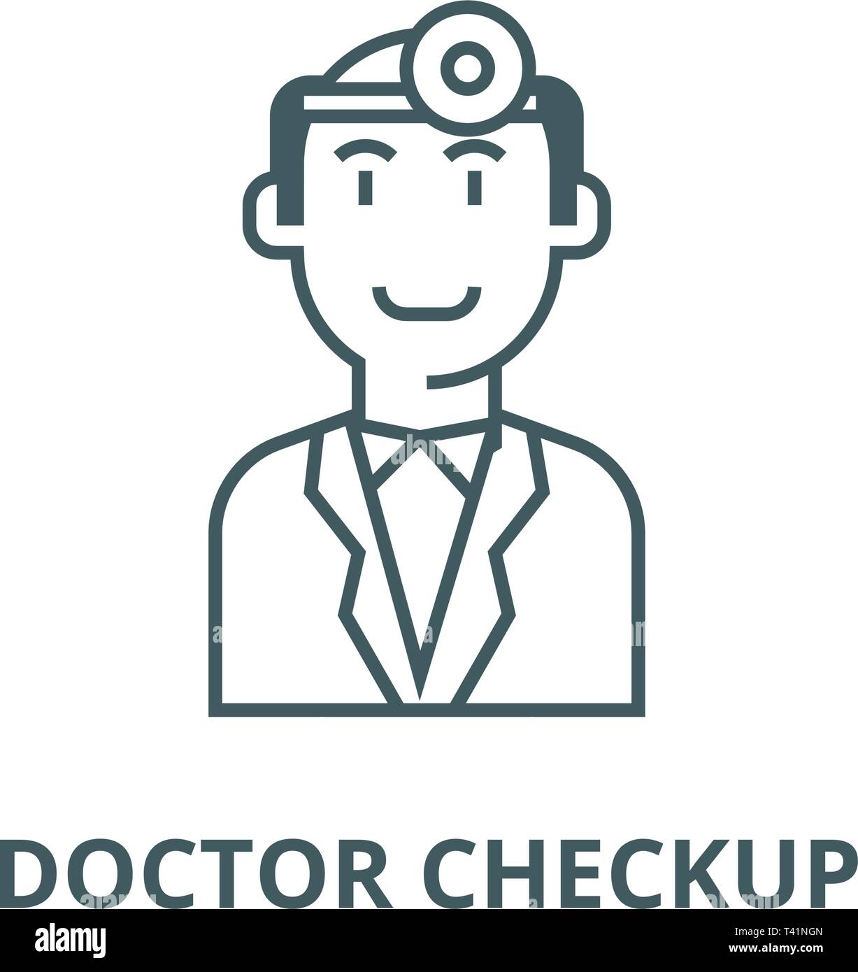 Doctor Checkup Line Icon Vector Doctor Checkup Outline Sign Concept