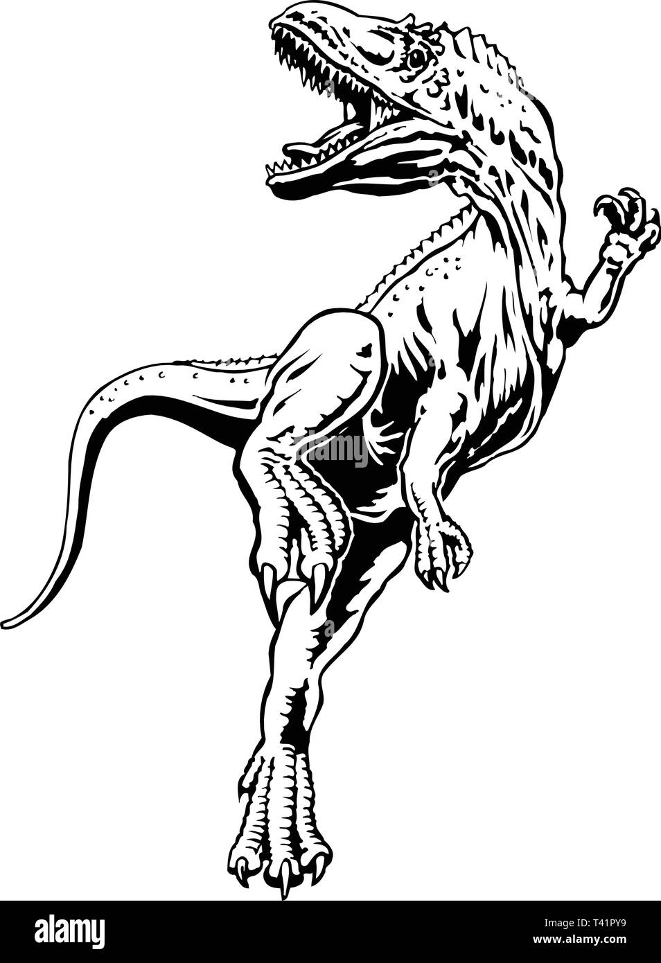 Tyrannosaurus Rex Vector Illustration Stock Vector Image & Art - Alamy