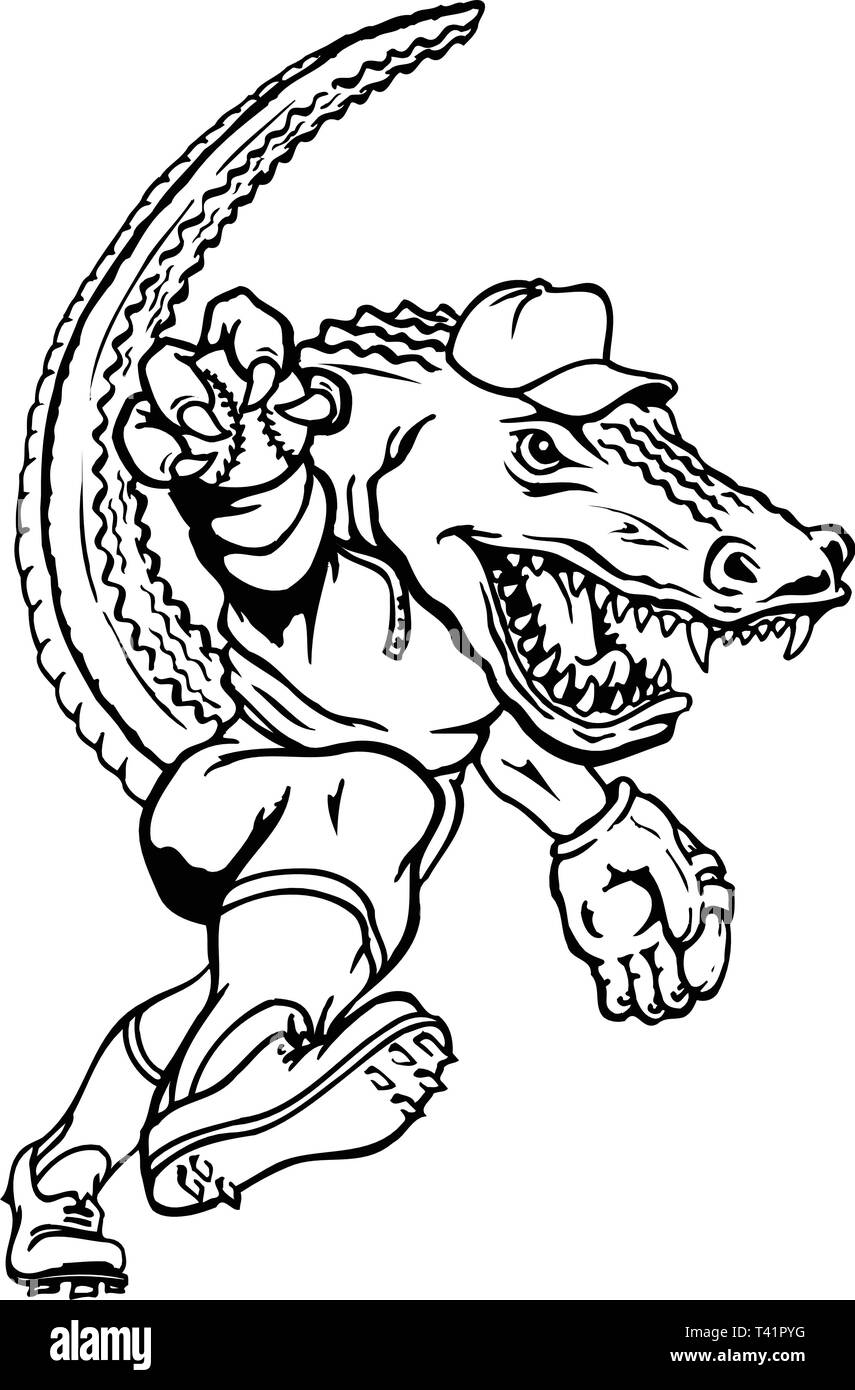 Alligator Mascot Vector Illustration Stock Vector Image & Art - Alamy