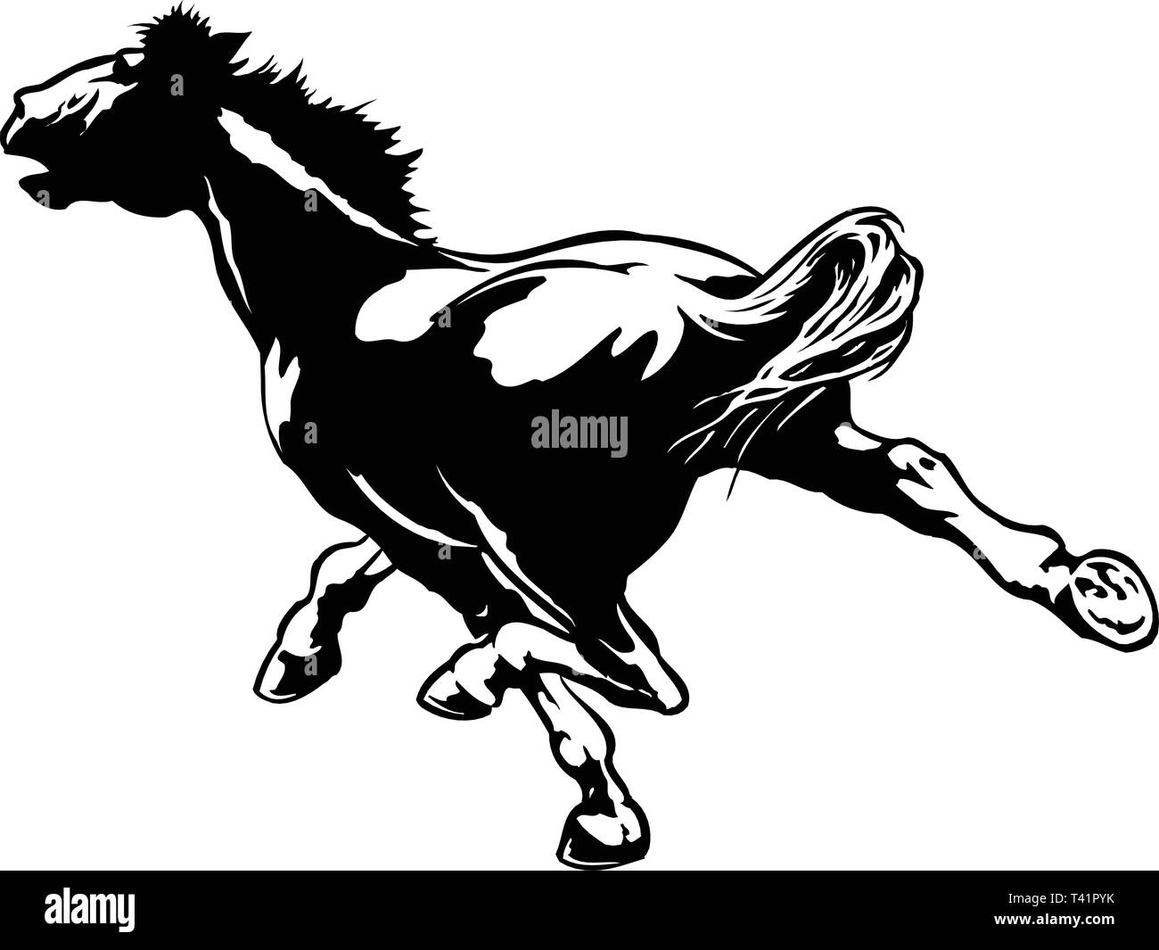 Horse Galloping Vector Illustration Stock Vector Image & Art - Alamy