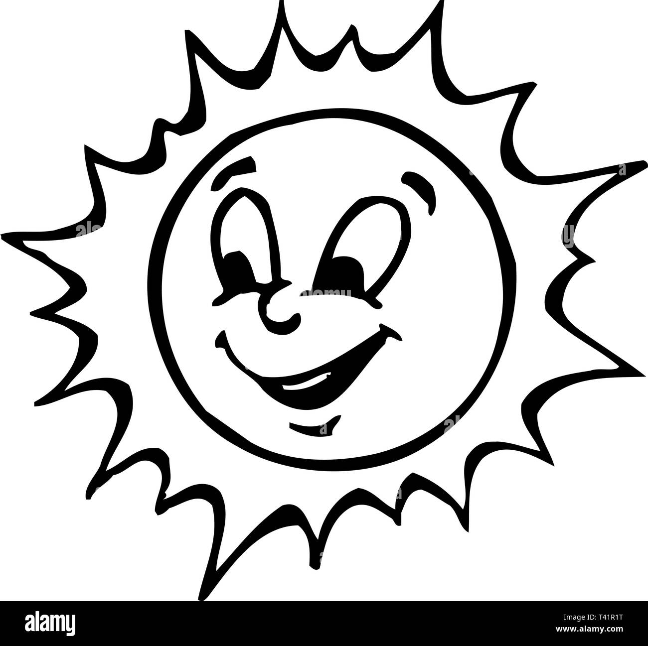 Sun Cartoon Vector Illustration Stock Vector Image & Art - Alamy