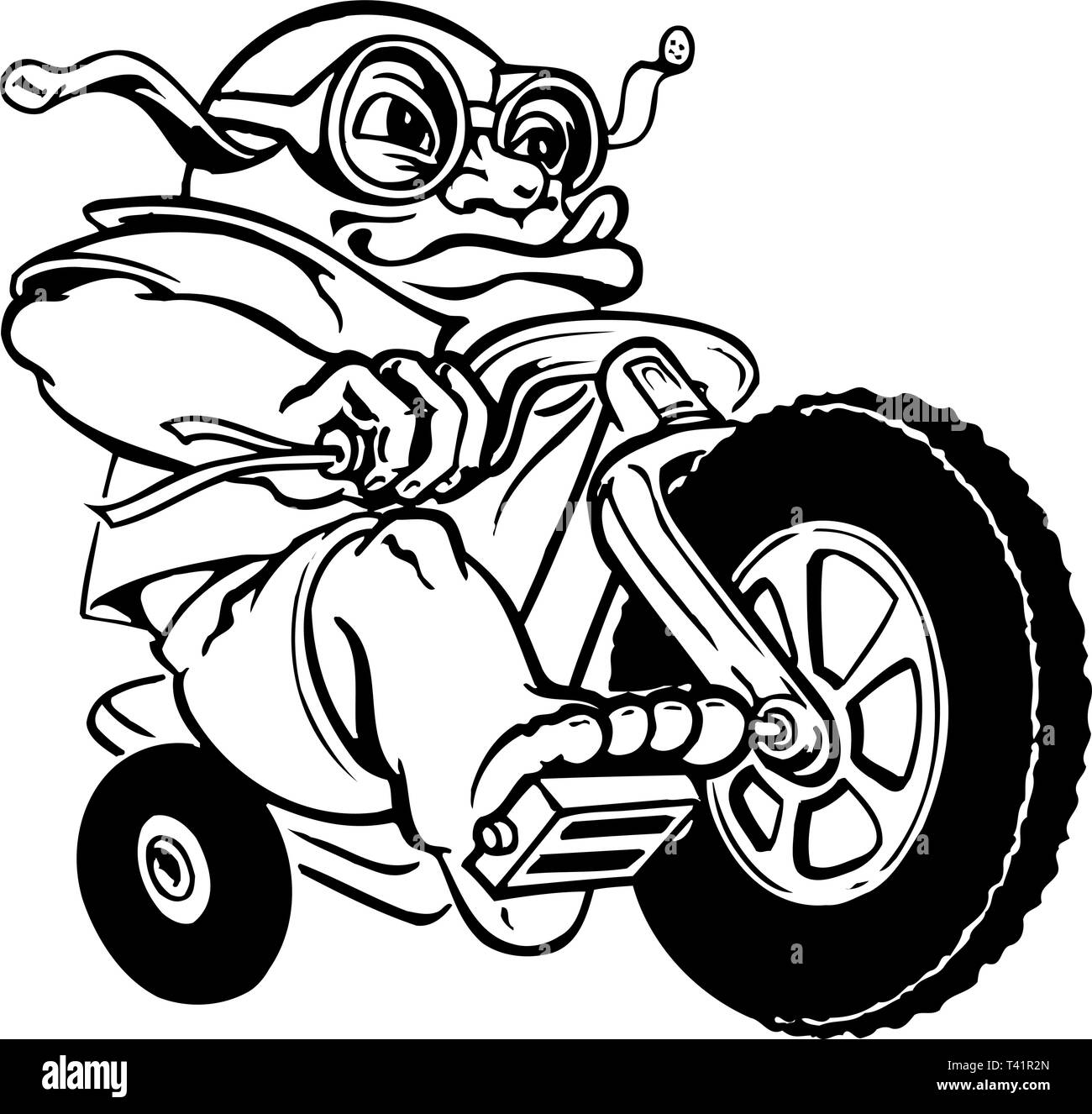 Big Wheel Rider Vector Illustration Stock Vector Image & Art - Alamy
