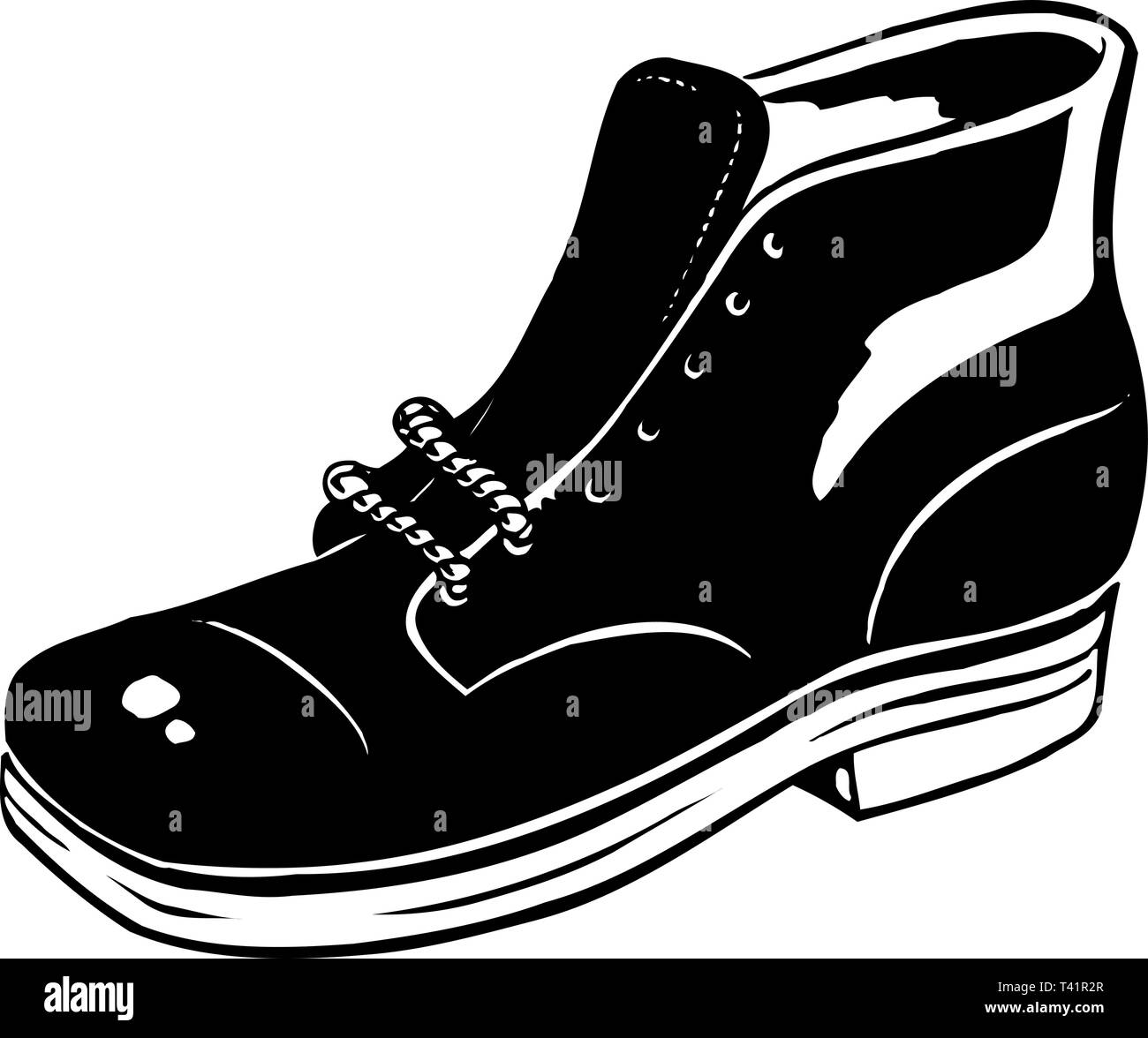 Hiking Boot Vector Illustration Stock Vector Image & Art - Alamy