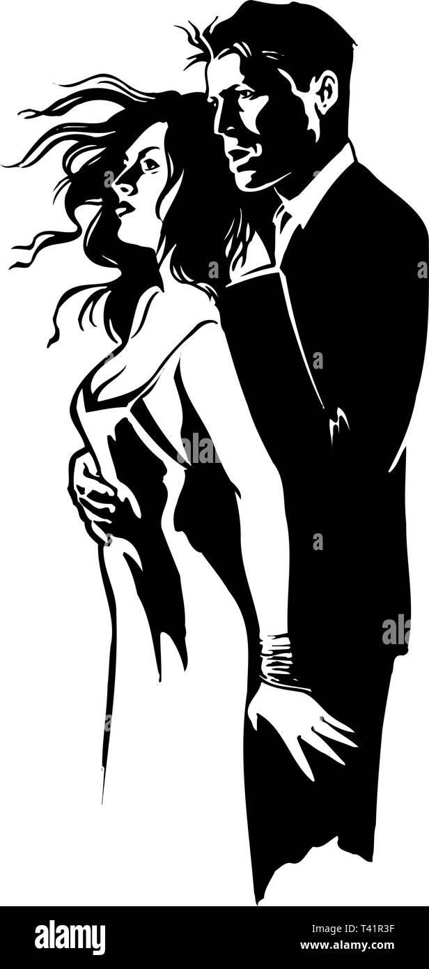 Couple Vector Illustration Stock Vector Image & Art - Alamy