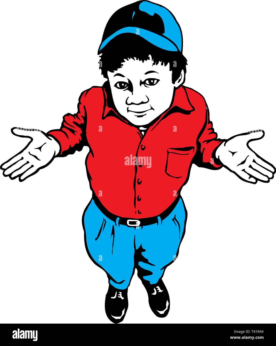 Dunno Kid Vector Illustration Stock Vector Image & Art - Alamy
