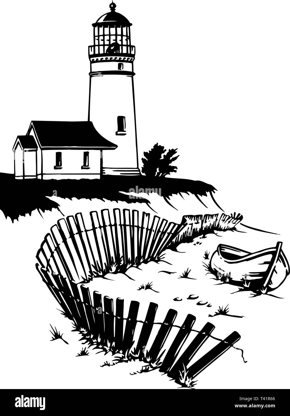 Lighthouse Vector Illustration Stock Vector Image & Art - Alamy