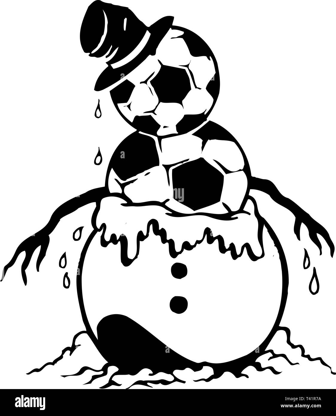 Soccer Snowman Cartoon Vector Illustration Stock Vector Image & Art - Alamy
