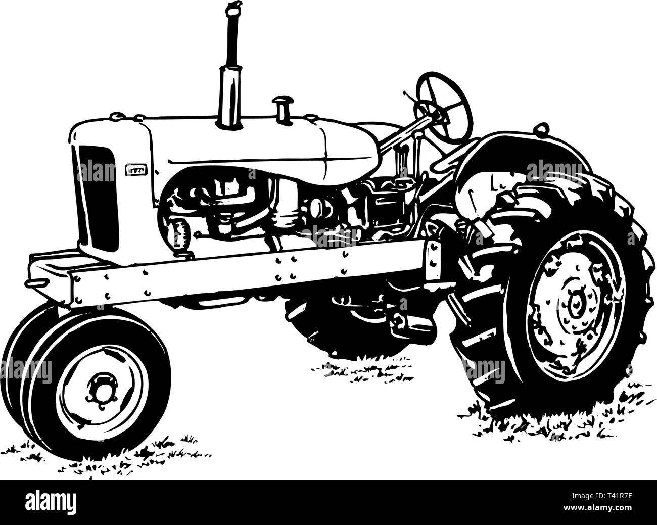 Tractor Vector Illustration Stock Vector Image & Art - Alamy
