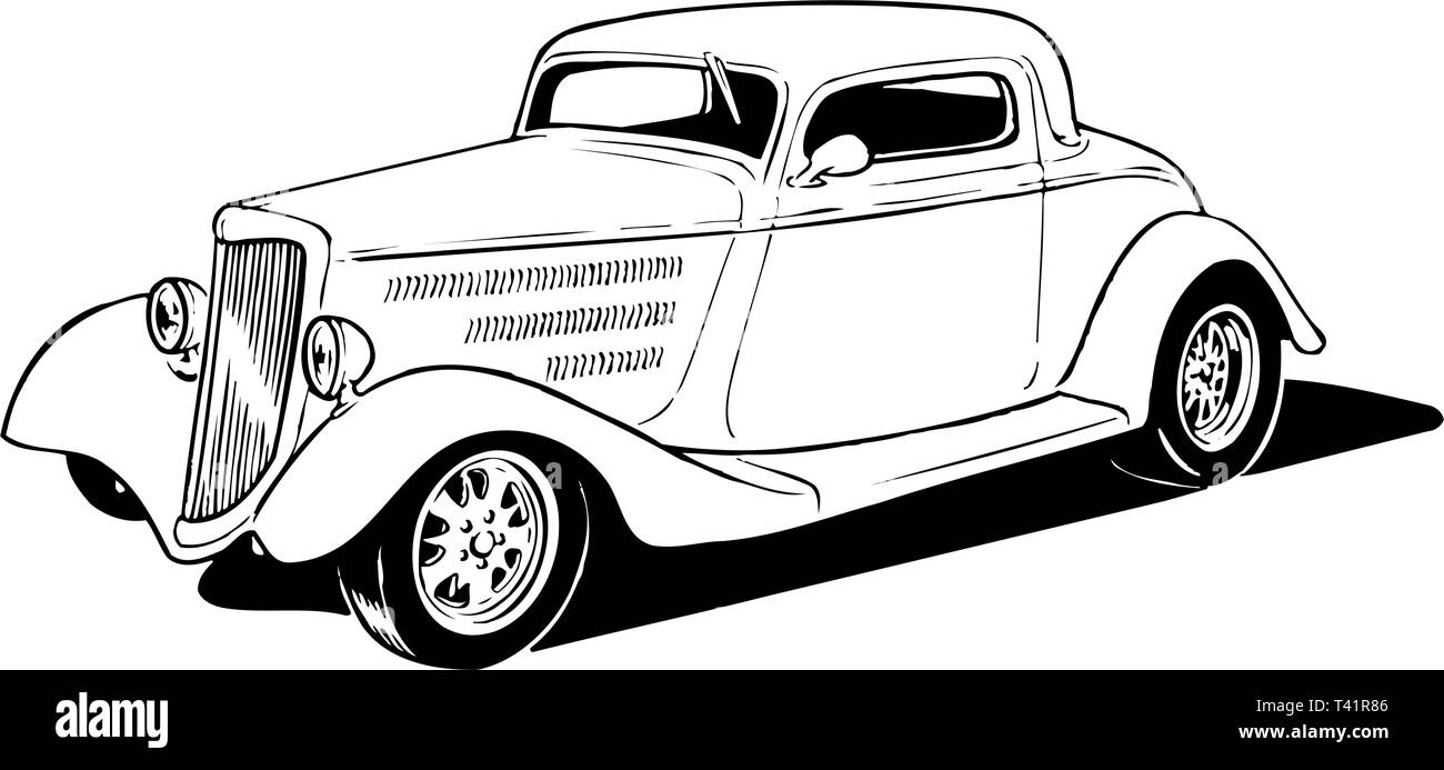 1934 Coupe Vector Illustration Stock Vector Image & Art - Alamy