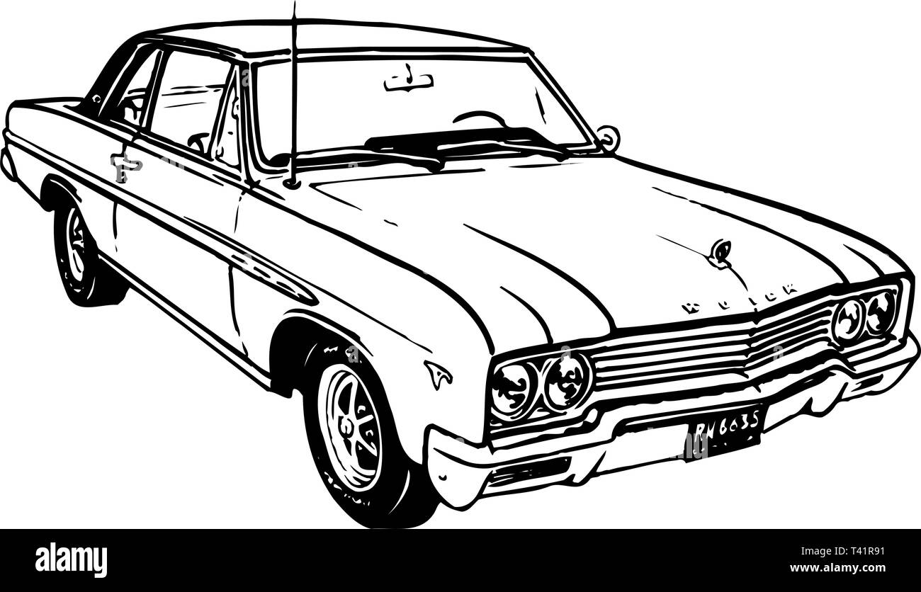 Buick Two Door Vector Illustration Stock Vector Image & Art - Alamy