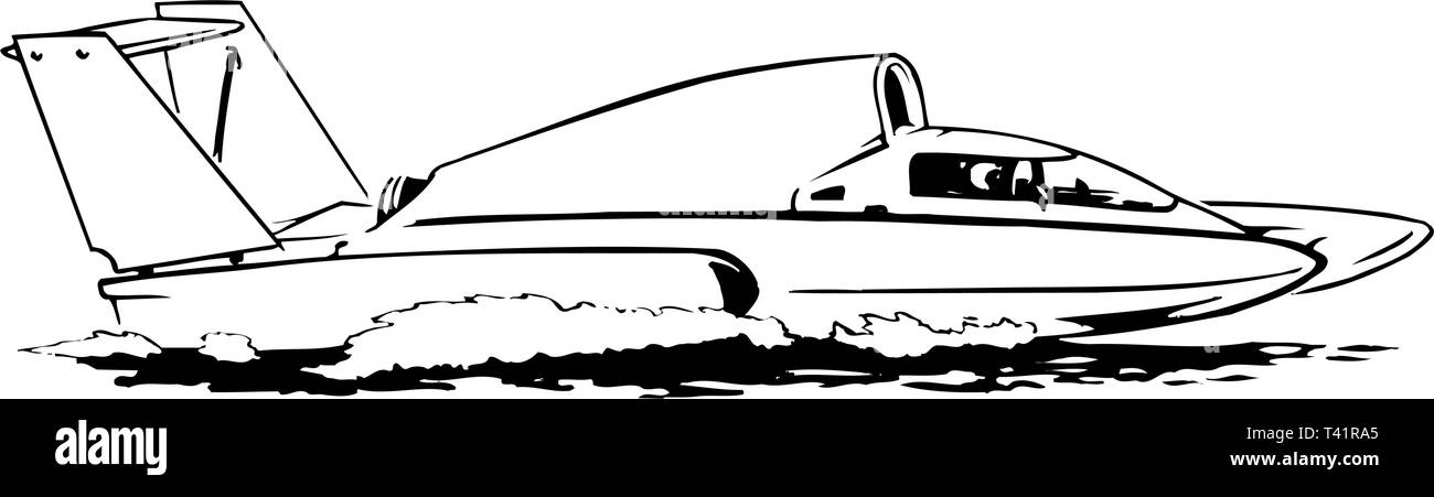 Hydroplane Vector Illustration Stock Vector Image & Art - Alamy