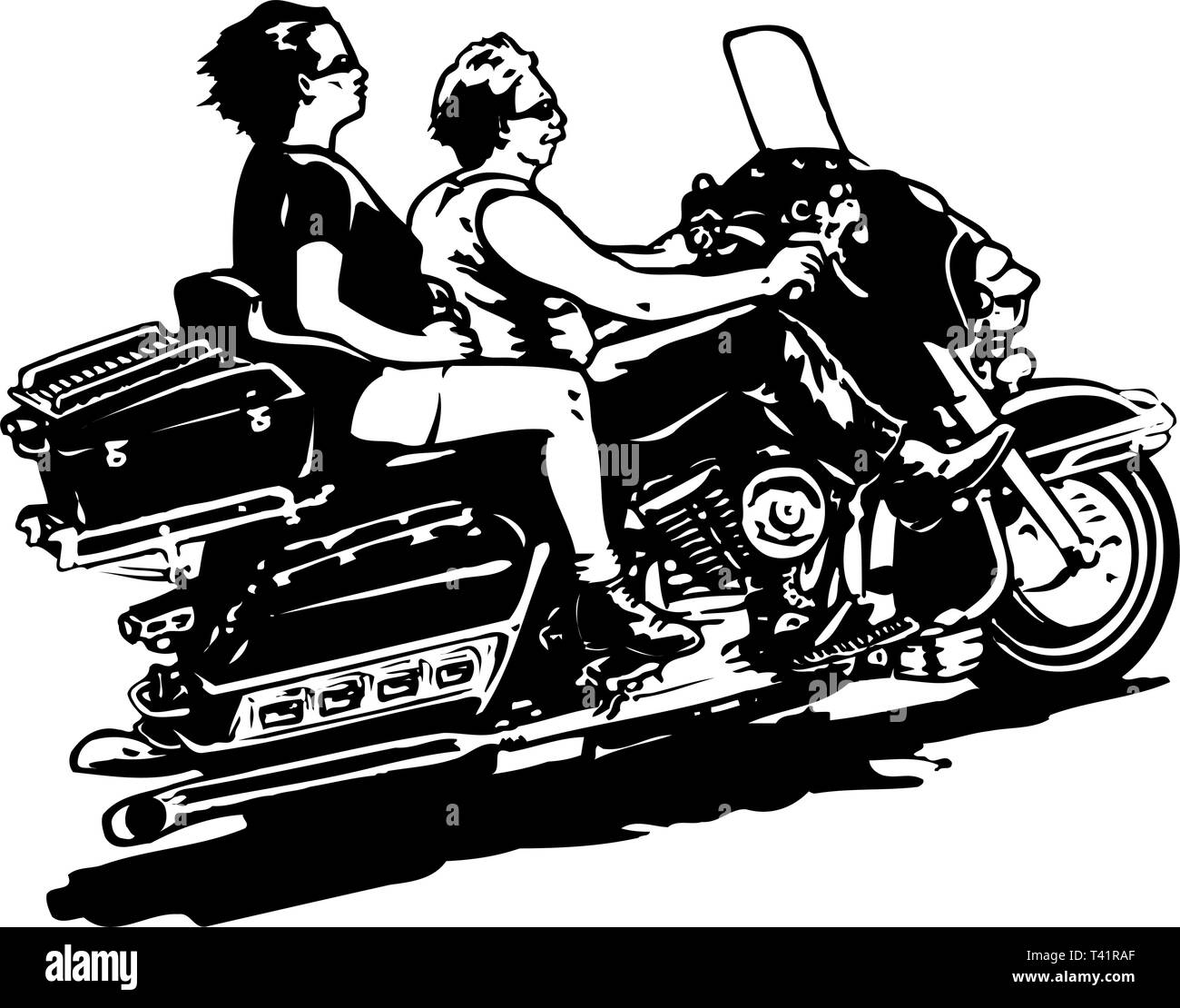 Motorcycle Vector Illustration Stock Vector Image & Art - Alamy