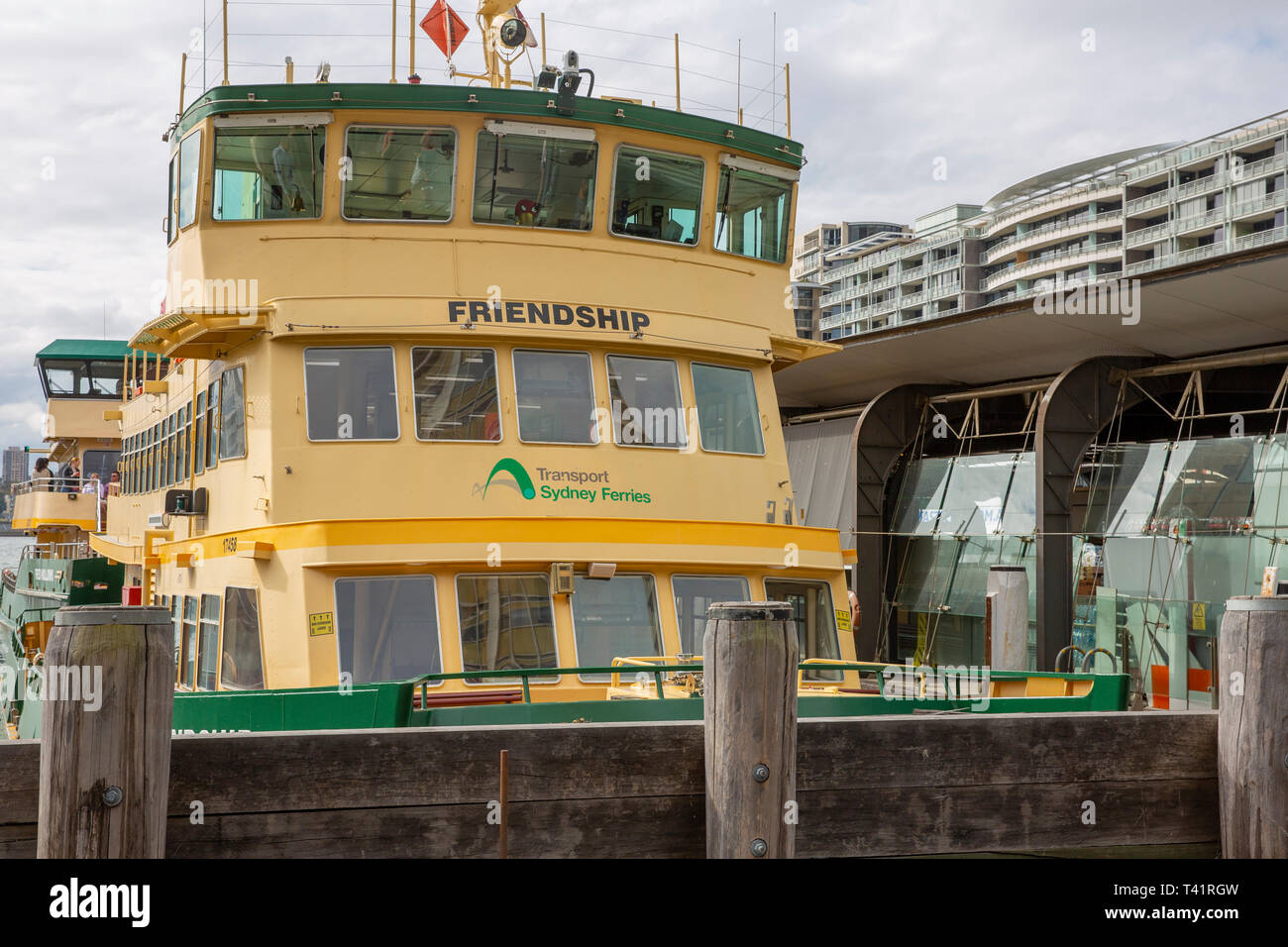 Sydney first fleet ferry named MV Friendship moored at Circular Quay ...