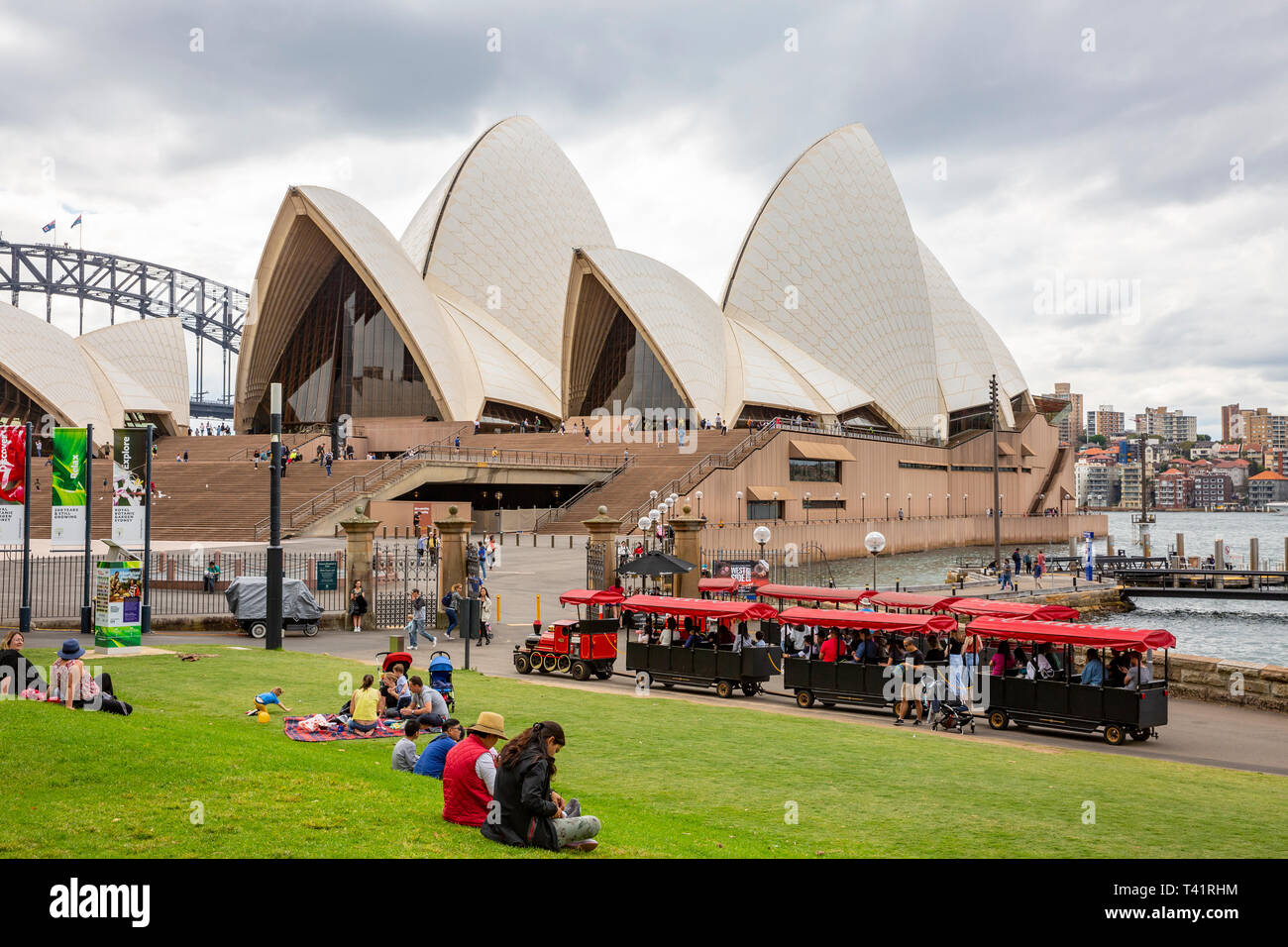 Sydney Opera House and harbour bridge,Sydney city centre,Australia ...