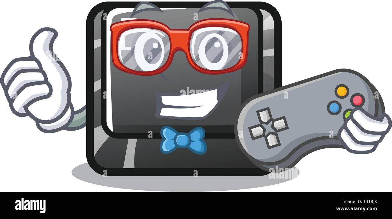 Gamer D button installed in game character Stock Vector Image & Art - Alamy